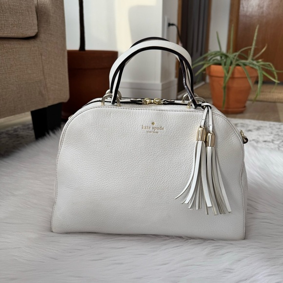 kate spade | Bags | Kate Spade Bayley Atwood Place Satchel In White ...
